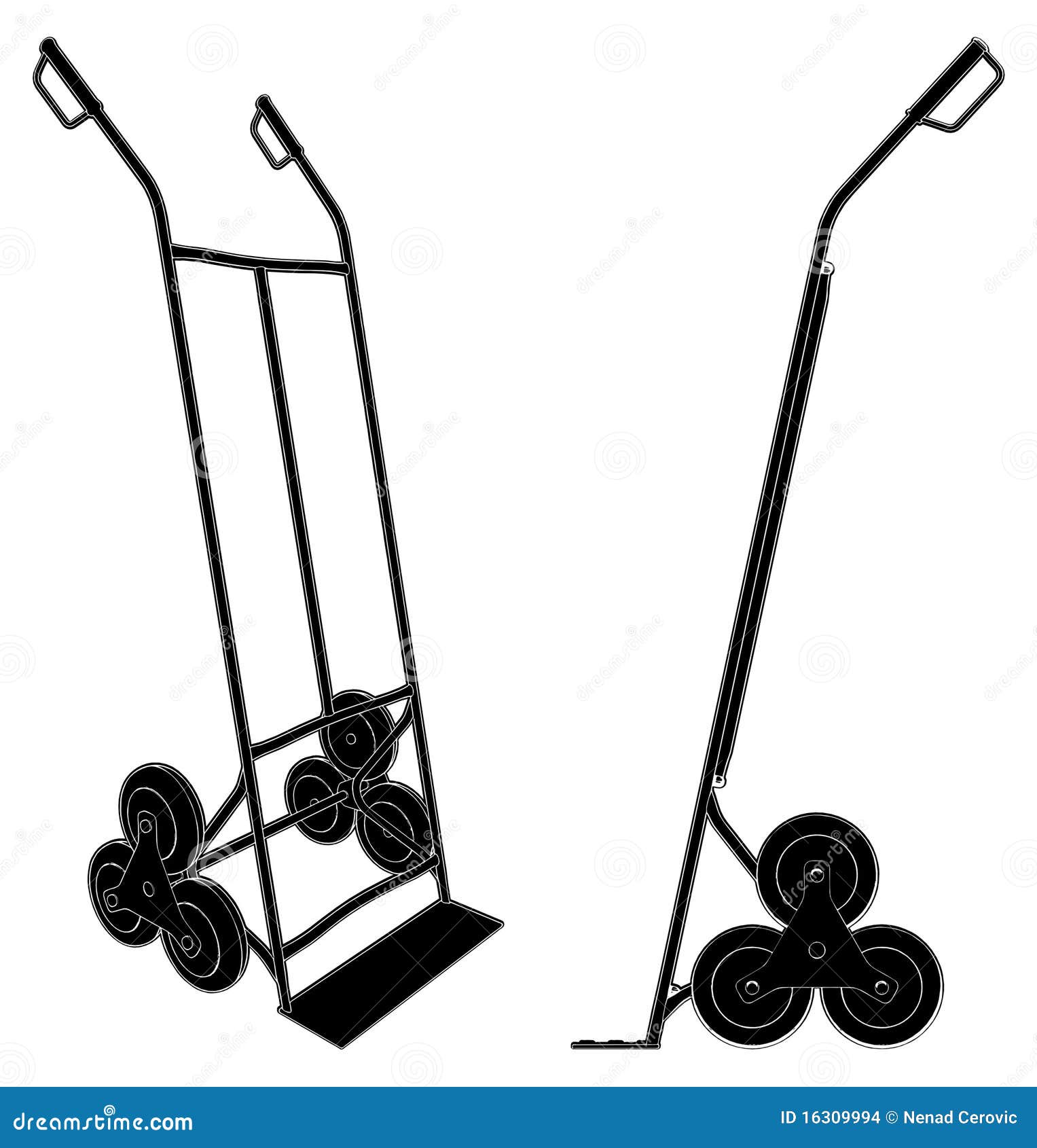 Baggage Trolley Cart Vector 01 Stock Vector - Illustration of transport ...