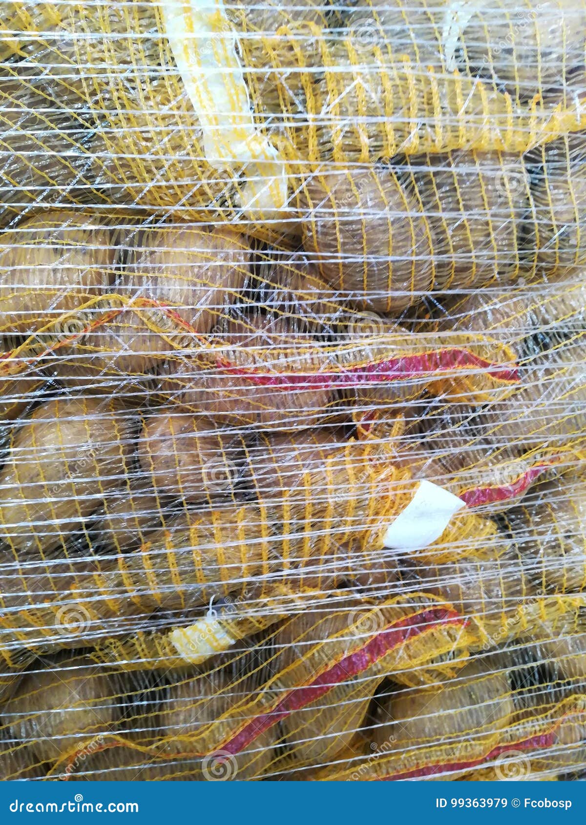 Bagged potatoes stock image. Image of farm, food, pallet - 99363979