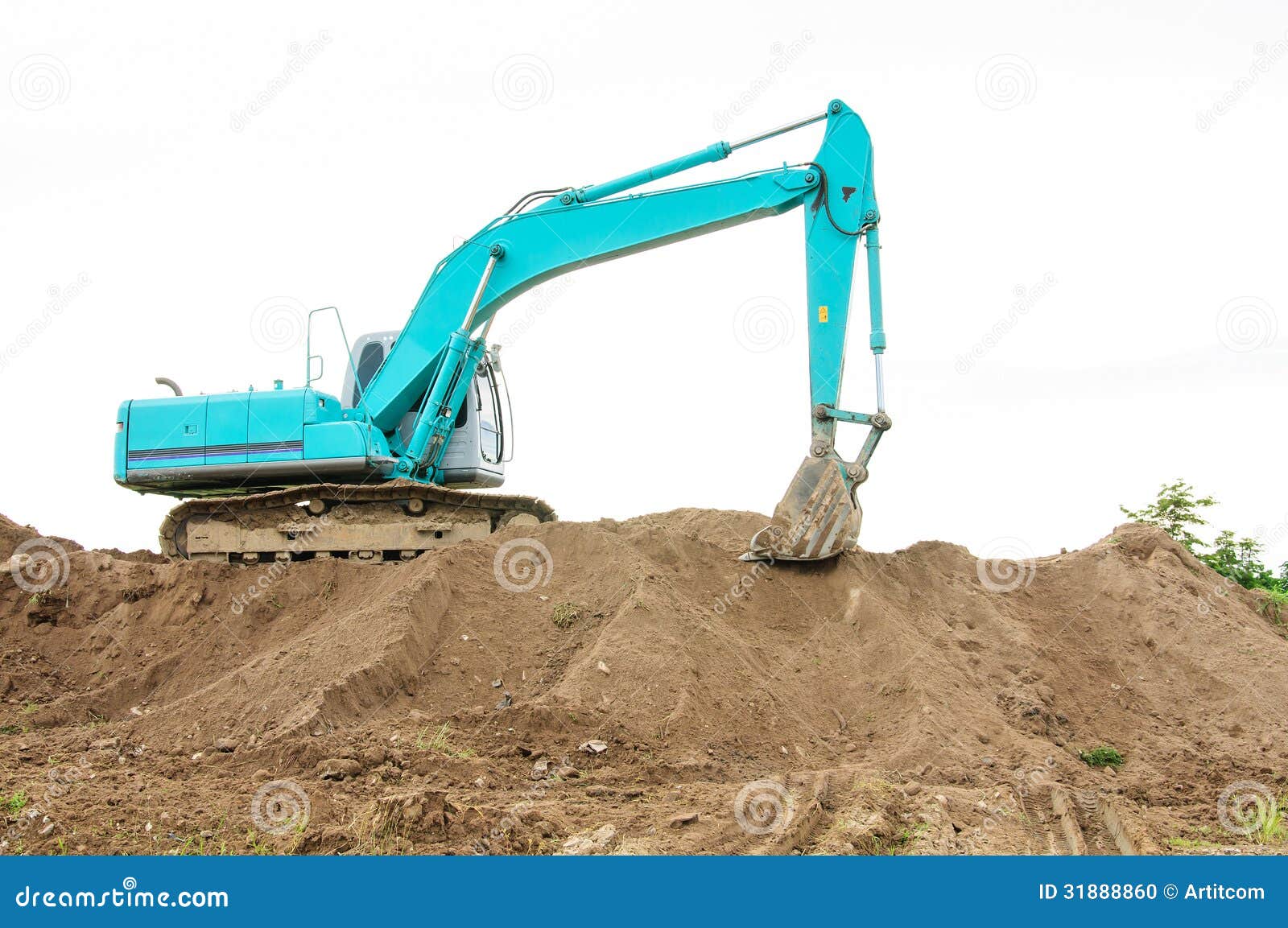 Bagger stockfoto. Bild von graben, foto, fotos, planierraupe - 31888860
