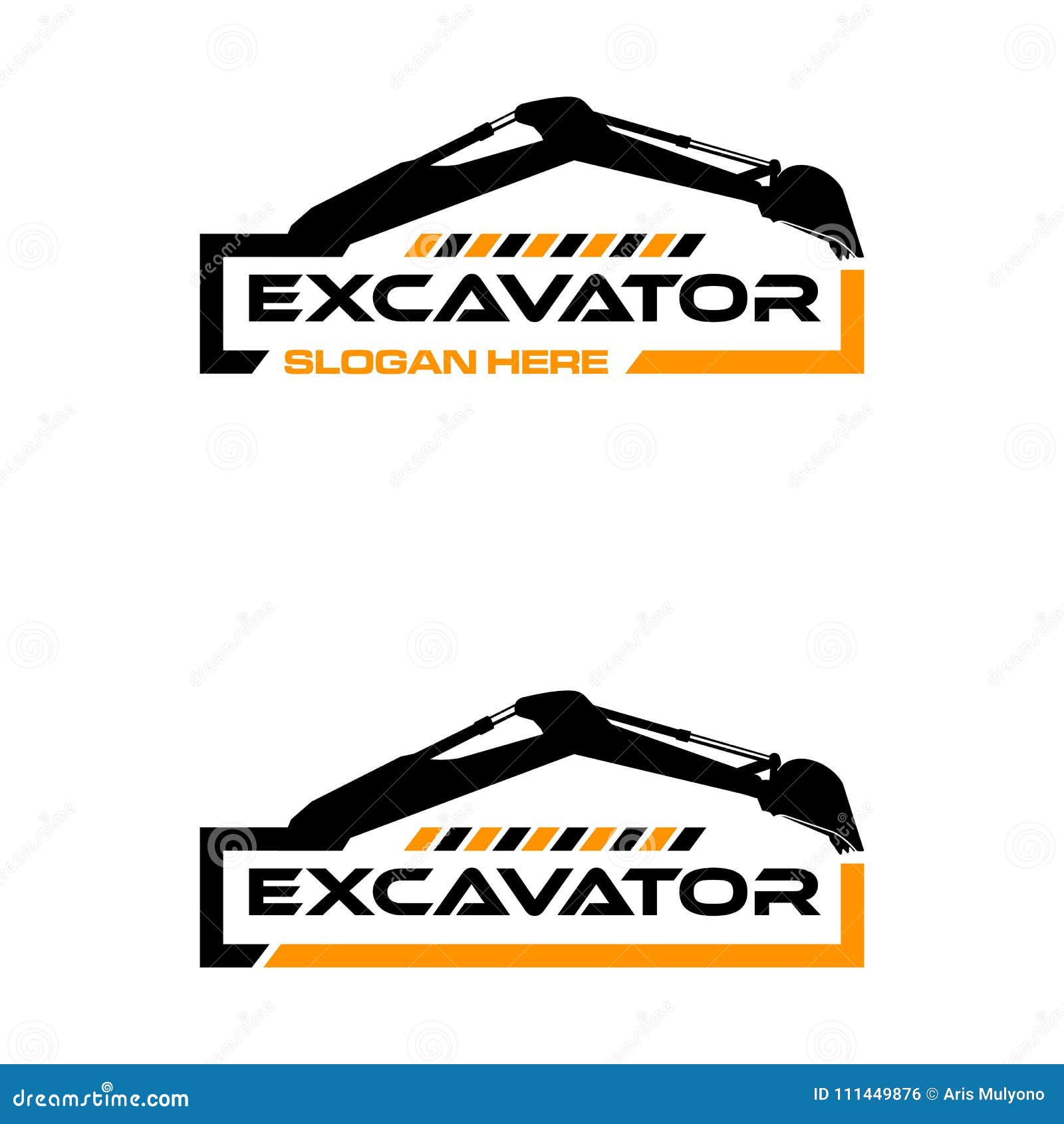 Baggerlogo stockfoto. Illustration von schwer, industriell - 111449876