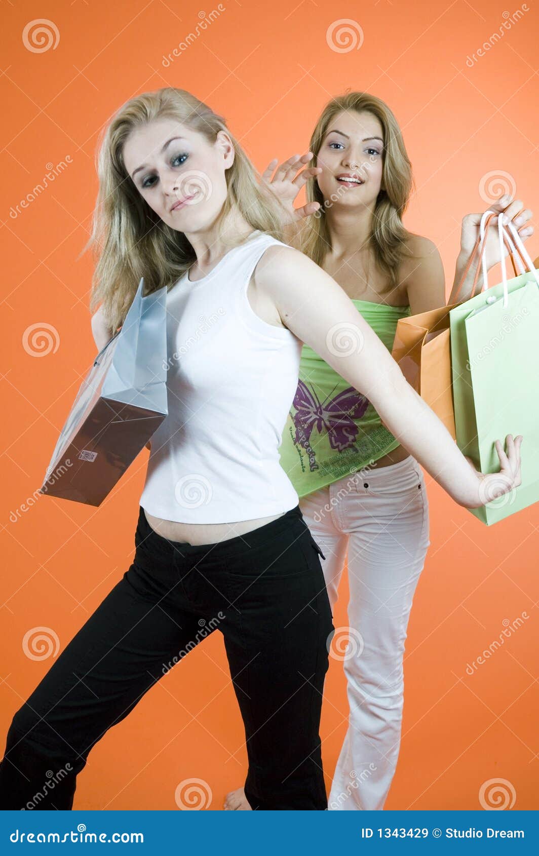 Bagging a Bargain stock image. Image of envious, shopper - 1343429