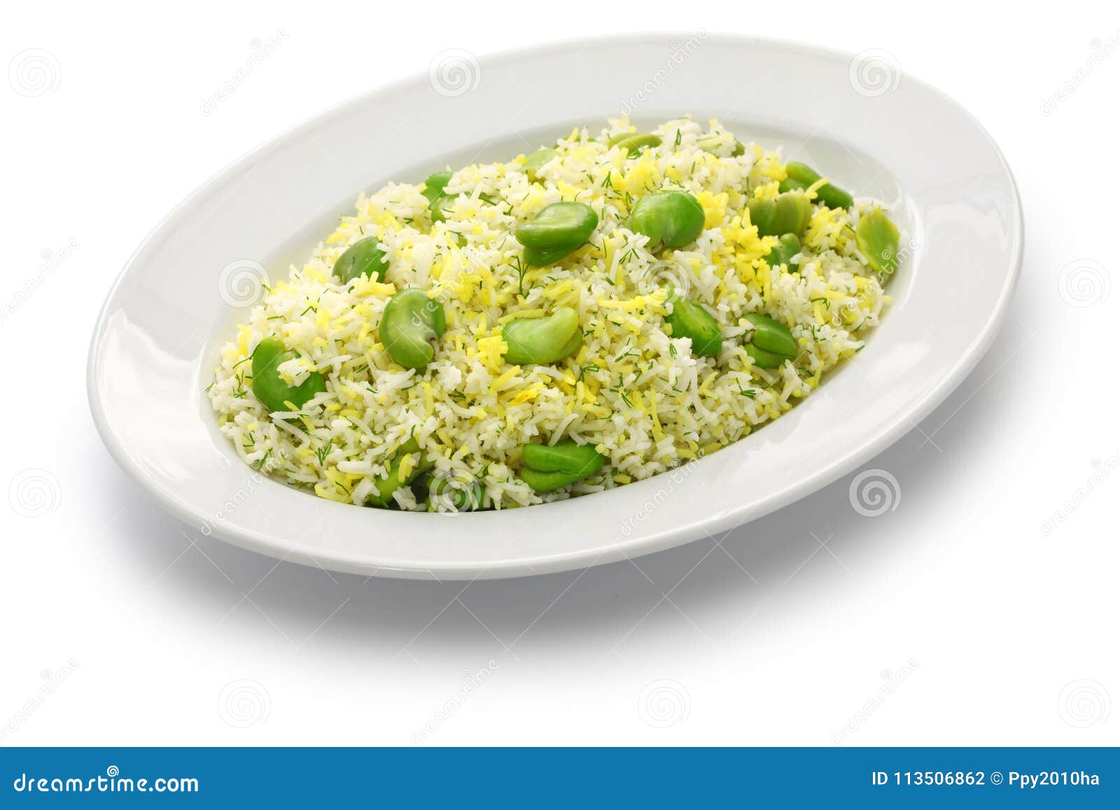Baghali Polo, Iranian Cuisine Stock Photo - Image of healthy, iranian ...