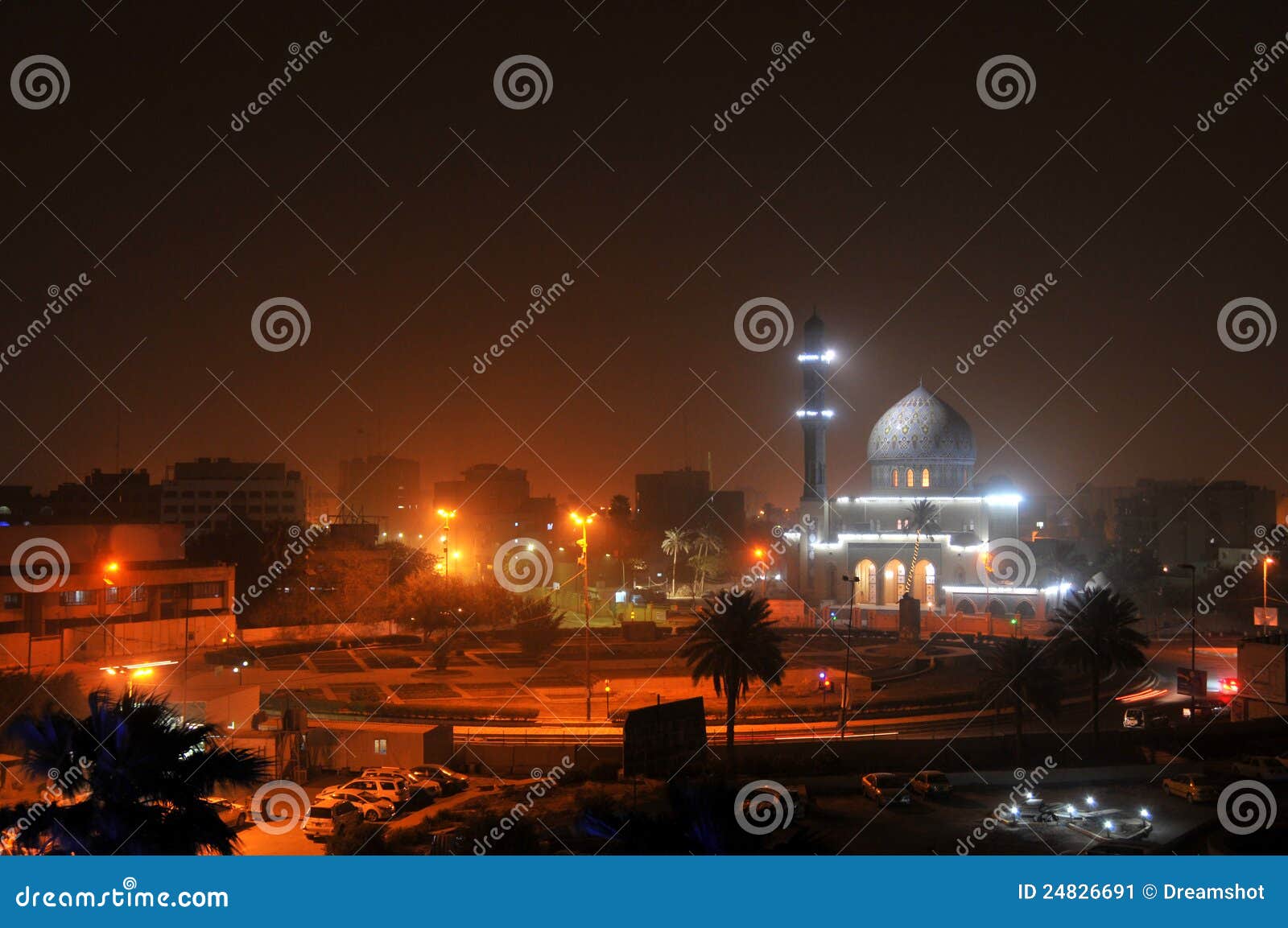 Baghdad City At Night