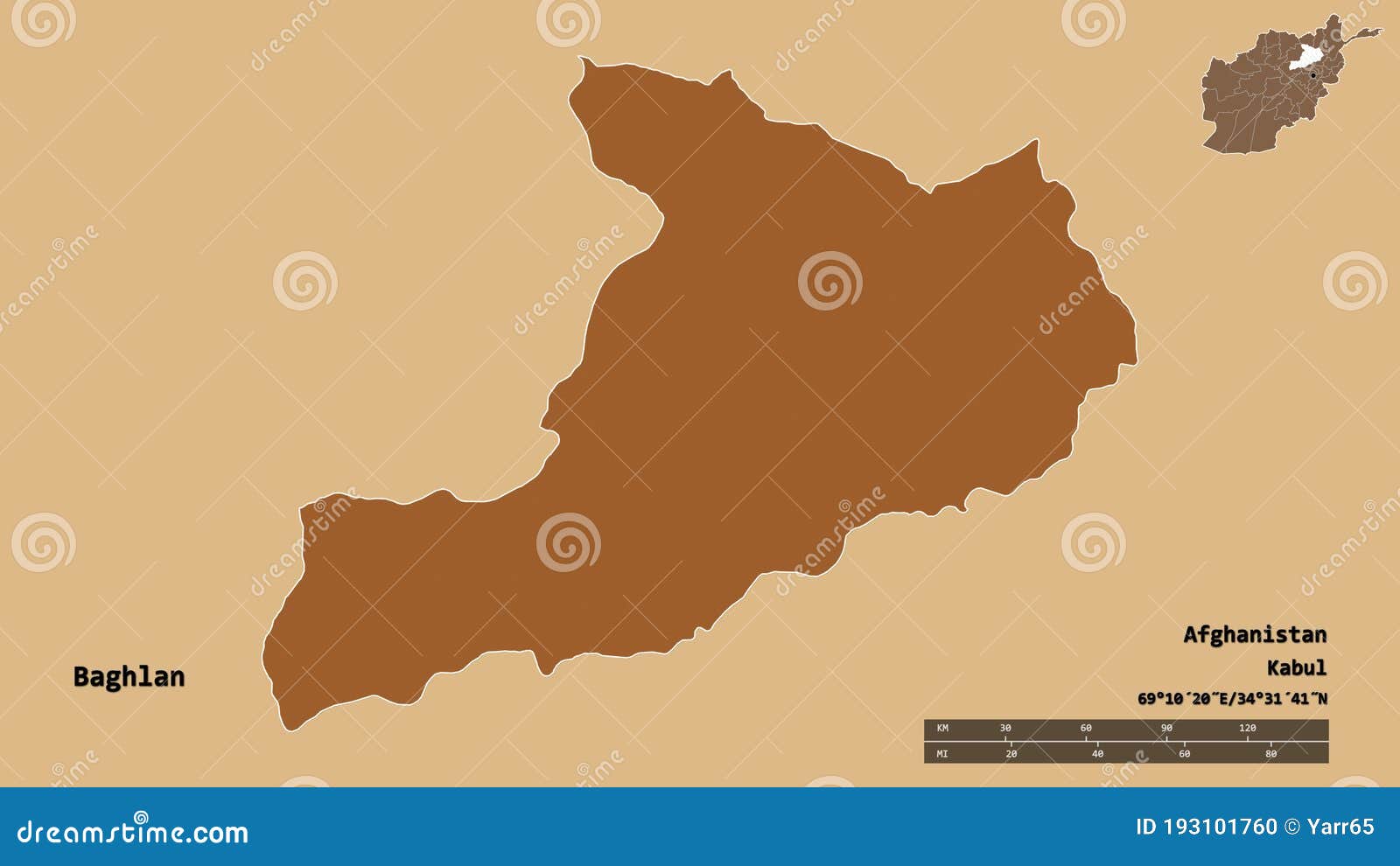 Baghlan, Province of Afghanistan, Zoomed. Pattern Stock Illustration ...