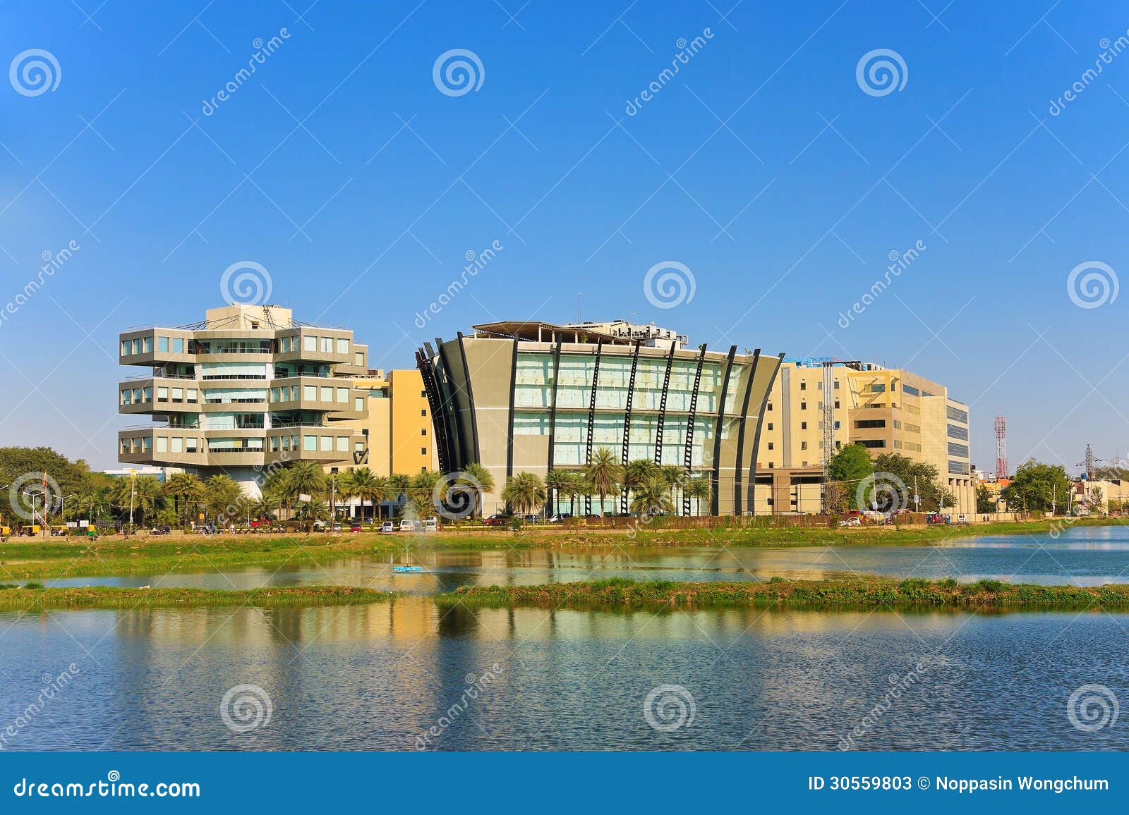 Bagmane-Technologie-Park Bangalore Indien Stockbild - Bild von struktur ...