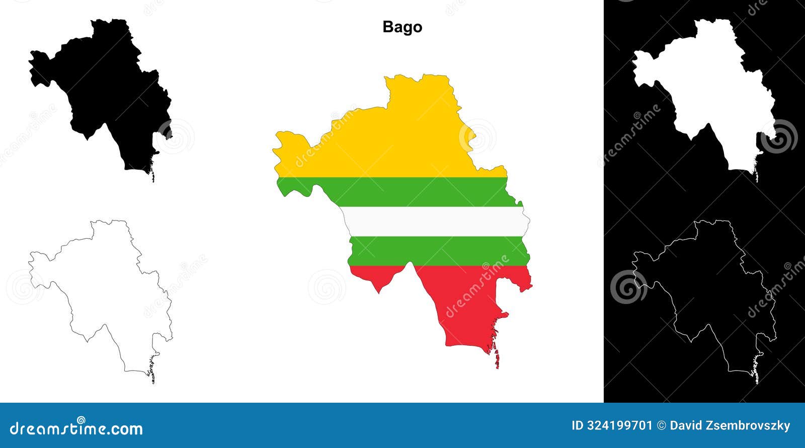 Map Of Bago Vector Map Illustration Vector Design Template ...