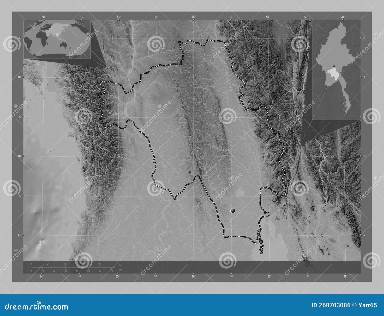Bago, Myanmar. Grayscale. Capital Stock Illustration - Illustration of ...
