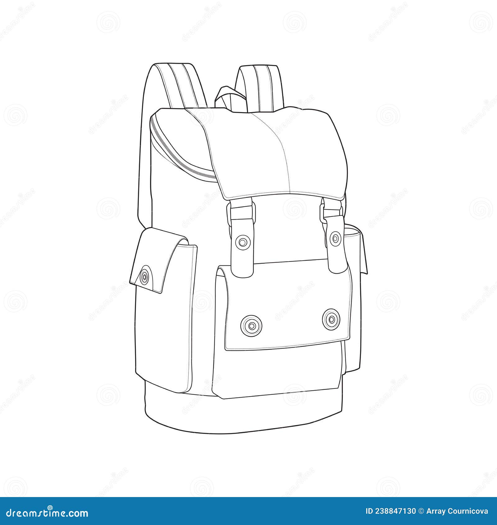 Bagpack Outline Drawing Vector, Bagpack in a Sketch Style, Trainers ...