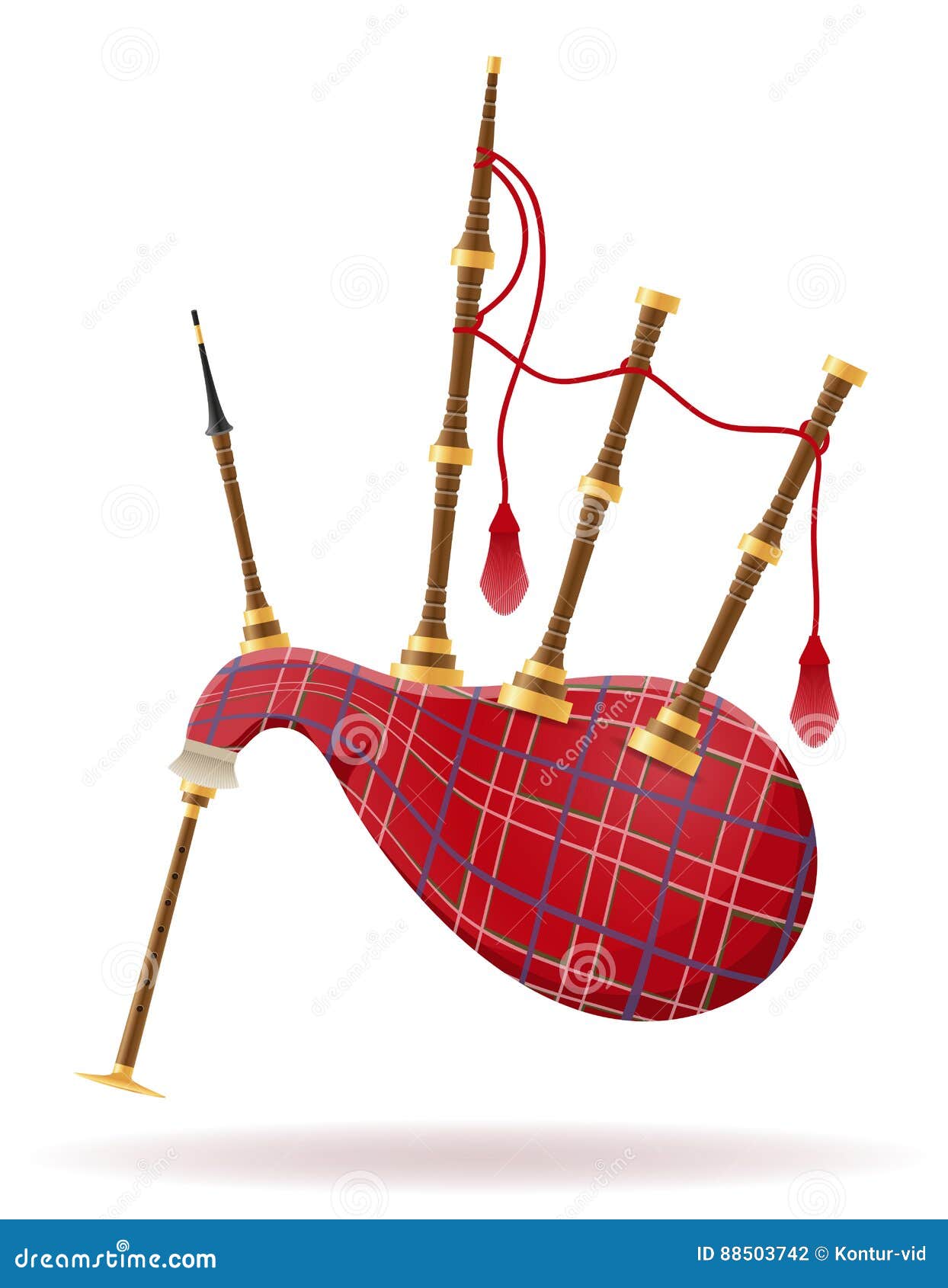 Bagpipes Silhouette Vector Illustration For Your Musical Concepts ...