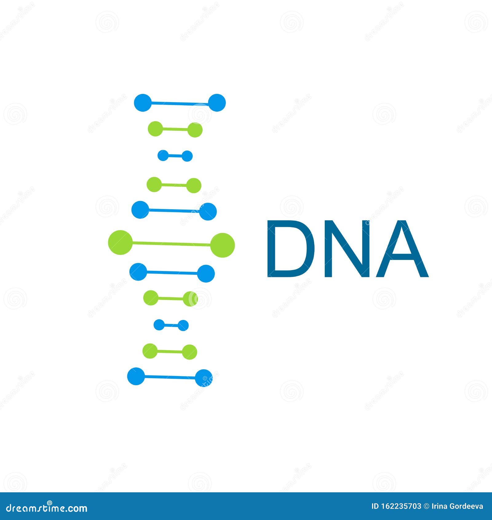 DNA Genetic sign stock vector. Illustration of concept - 162235703