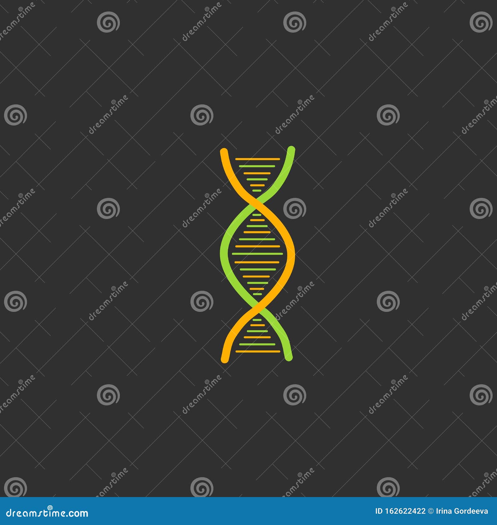 DNA Genetic sign stock vector. Illustration of evolution - 162622422