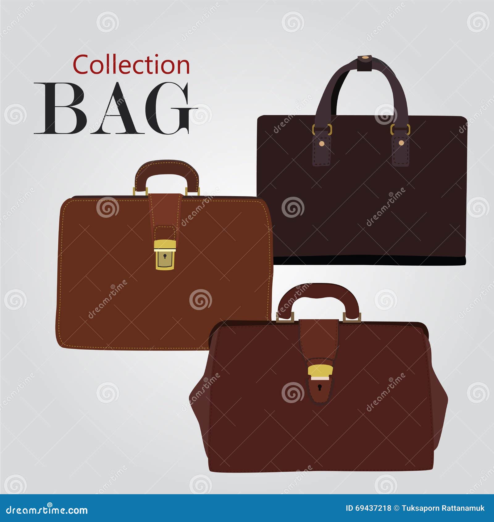 Bags collection set stock vector. Illustration of bags - 69437218