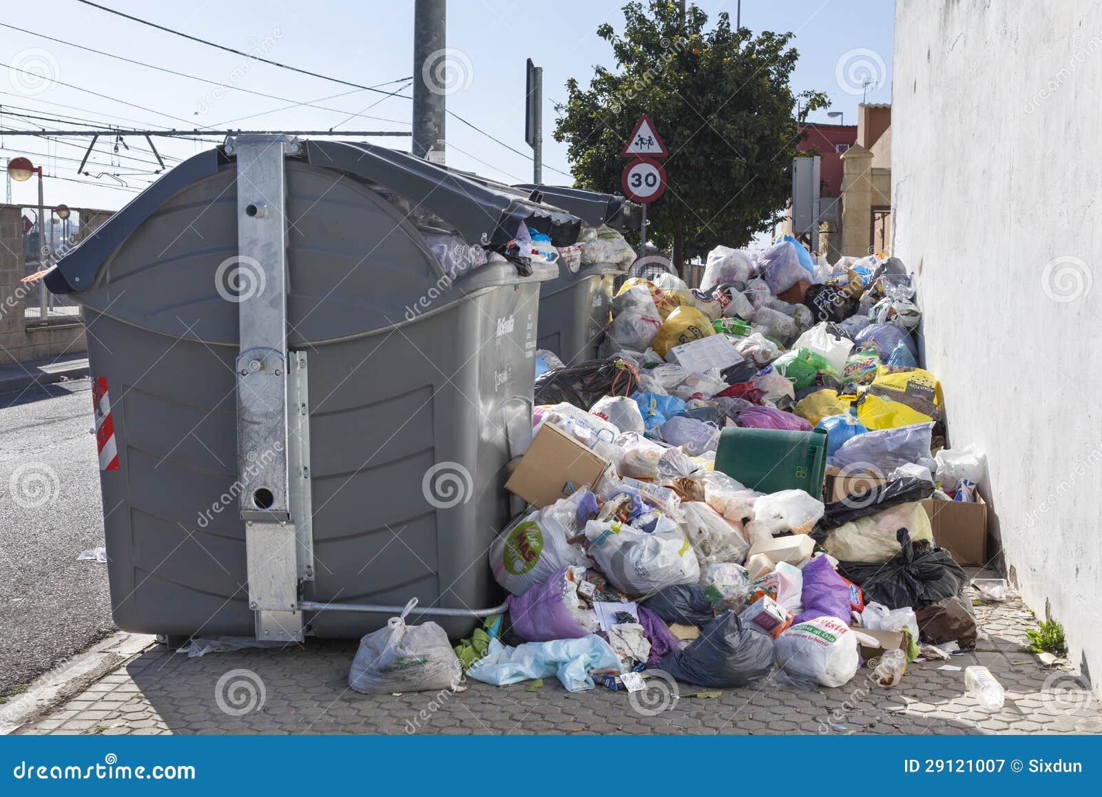 Bags Full of Trash Surrounding Dumpsters Editorial Photography - Image ...