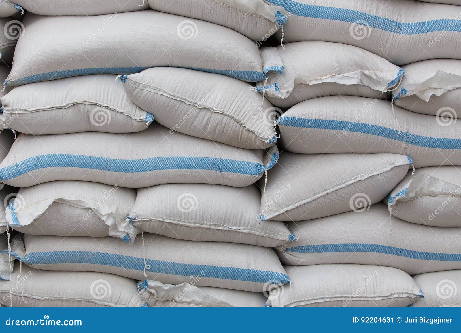Bags with grains in stacks stock image. Image of fecund - 92204631