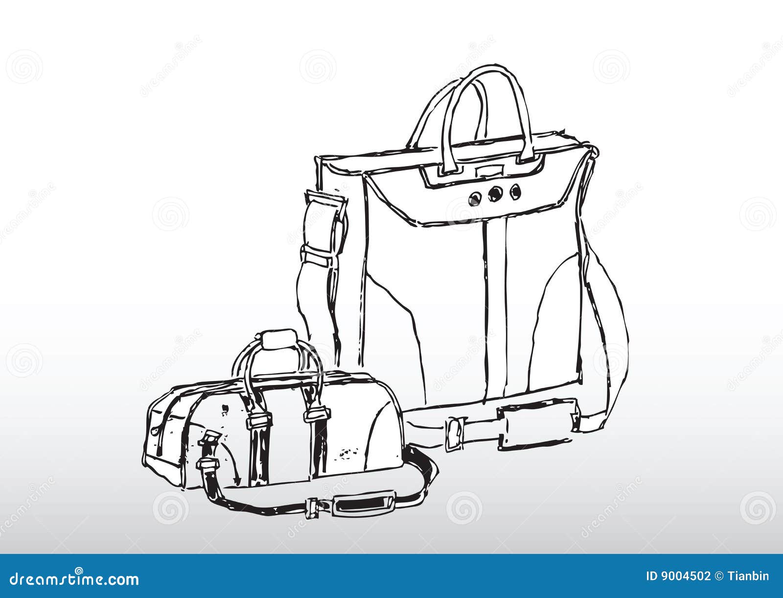 Bags illustration stock vector. Illustration of studs - 9004502