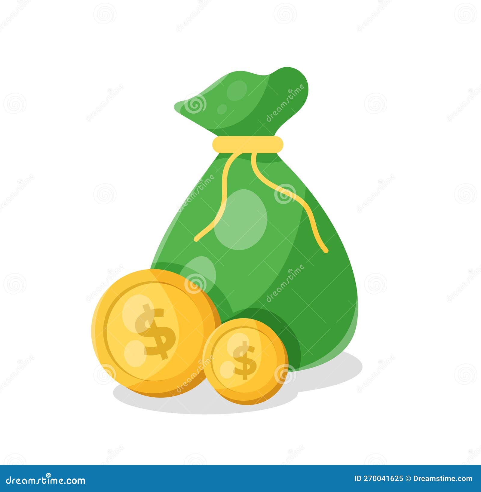 Bags of Money. Symbol of Wealth Vector Illustration Stock Vector ...