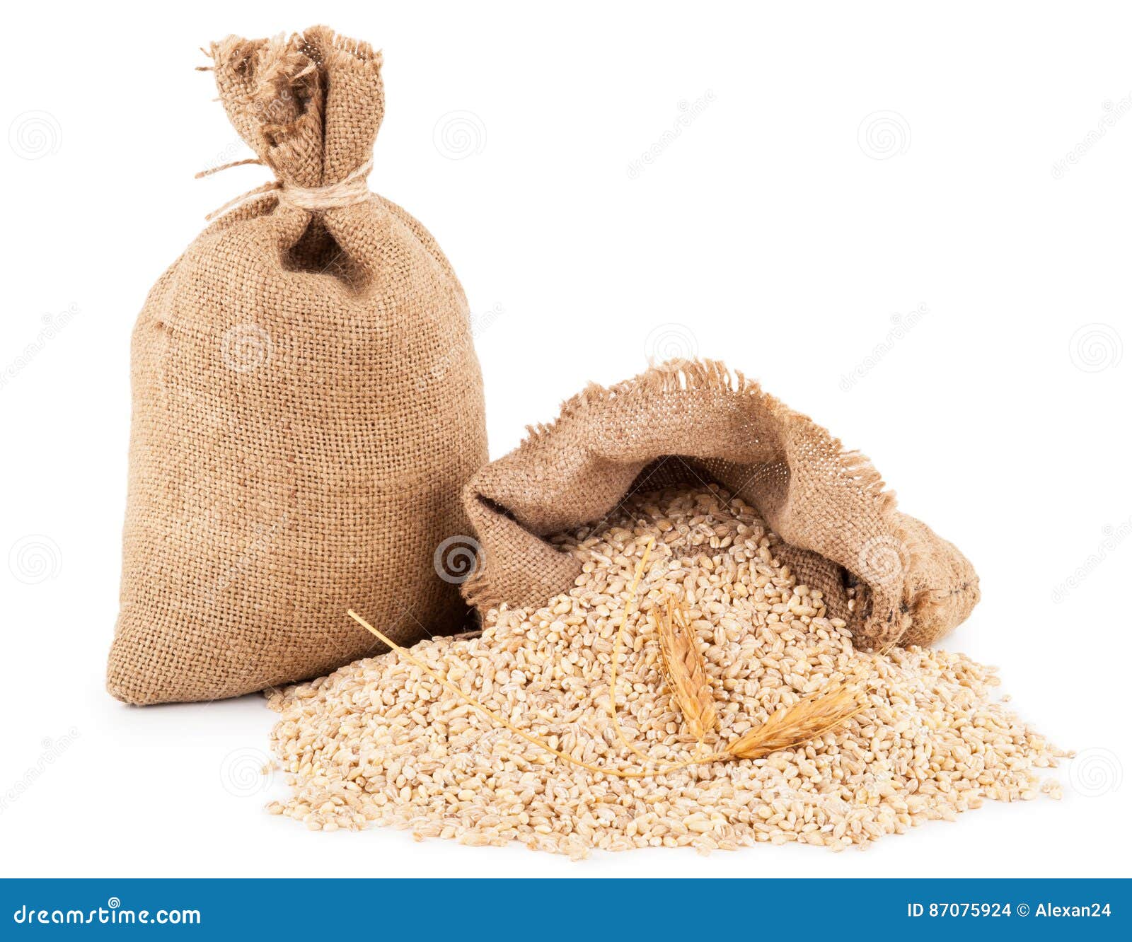 Bags with pearl barley stock photo. Image of bags, healthy - 87075924