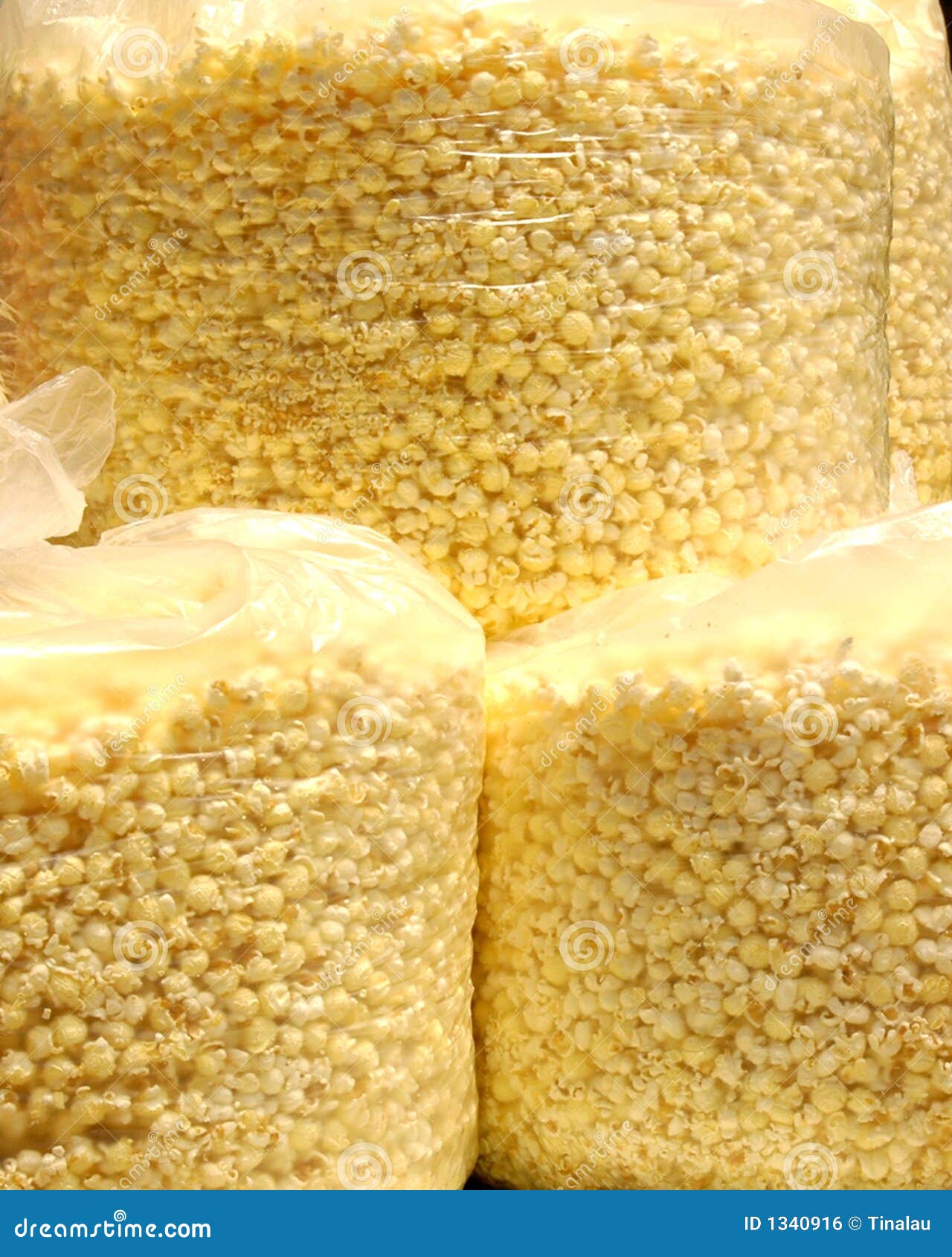 Bags of Popcorn stock photo. Image of show, snack, bucket - 1340916