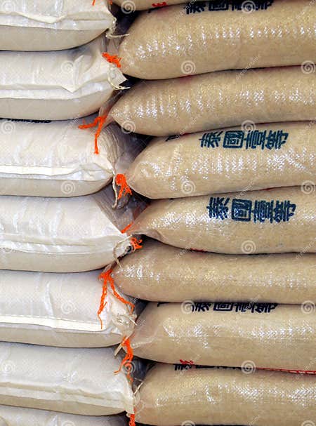 Bags of Rice stock image. Image of still, white, pile - 10104657
