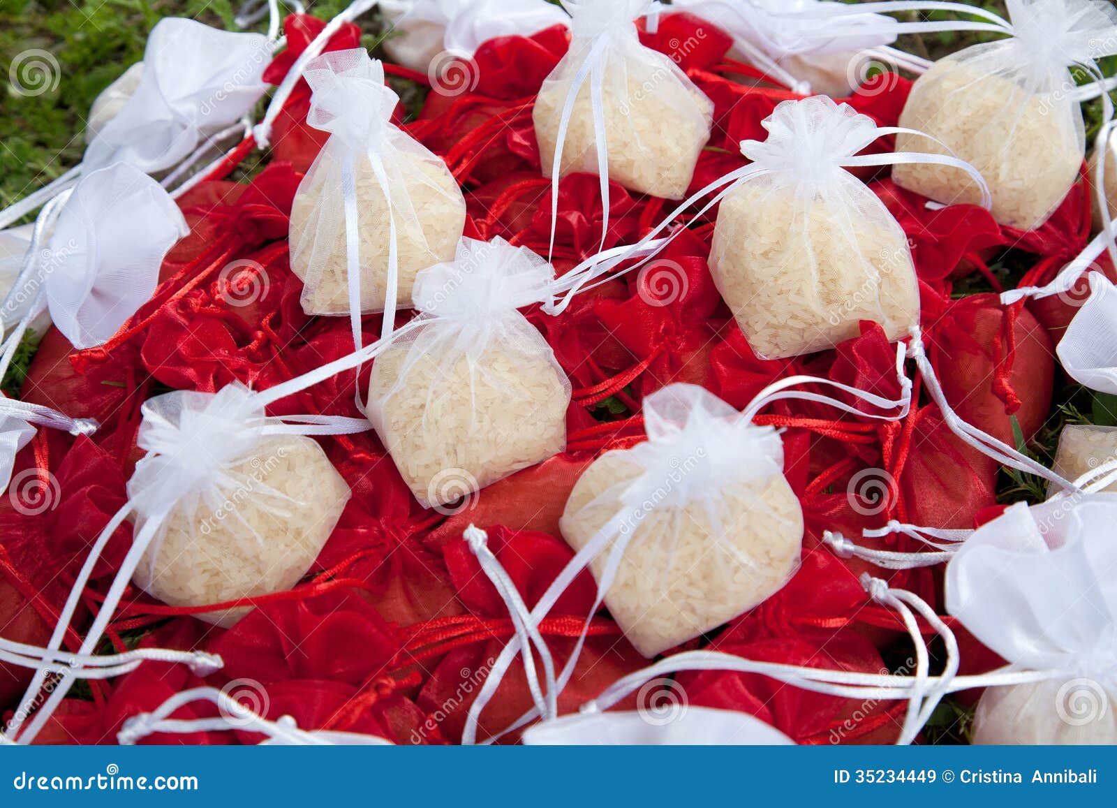 Bags of rice for wedding stock image. Image of wedding - 35234449