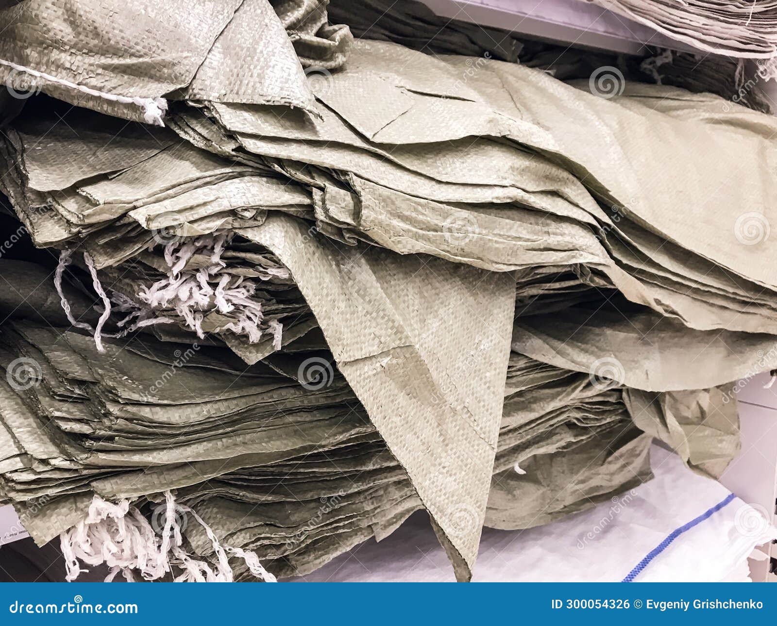 Bags Waste Construction stock photo. Image of reinforced - 300054326