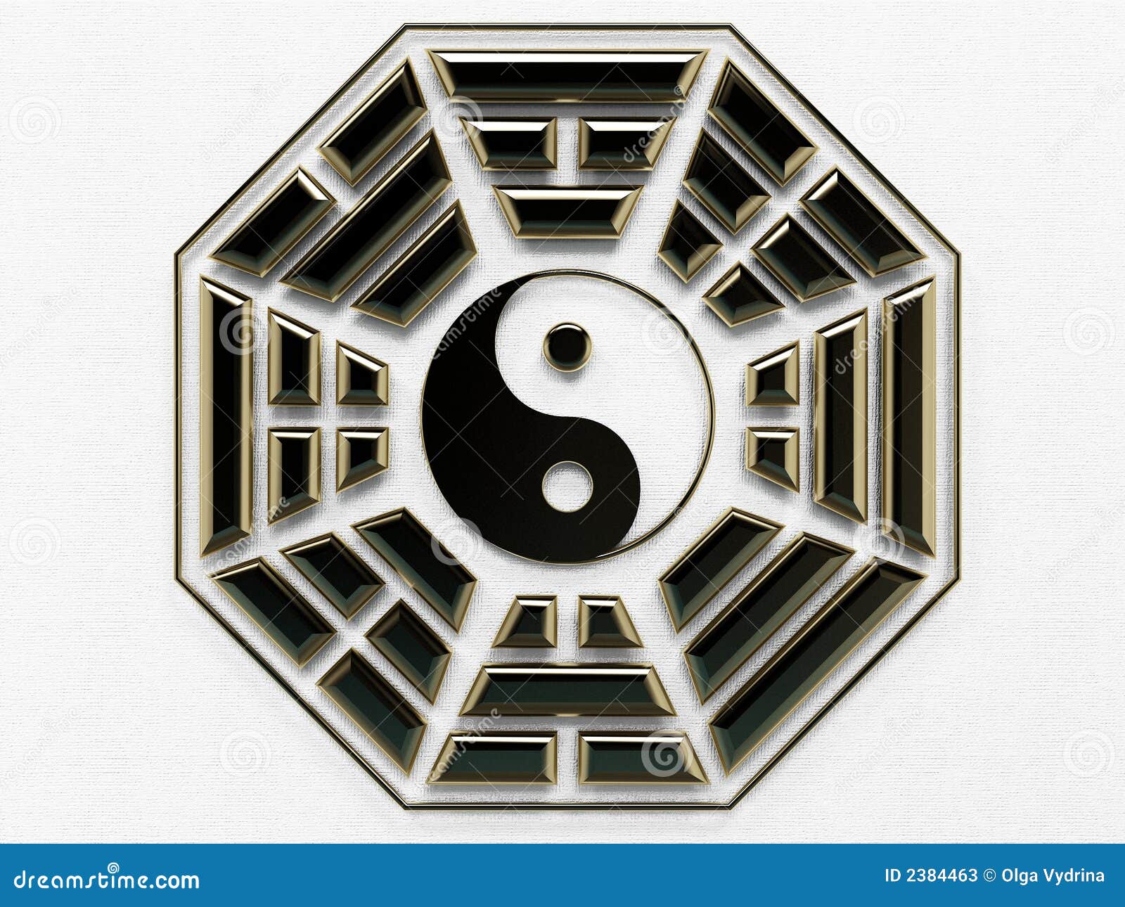 Bagua van de achthoek stock illustratie. Illustration of cultuur - 2384463