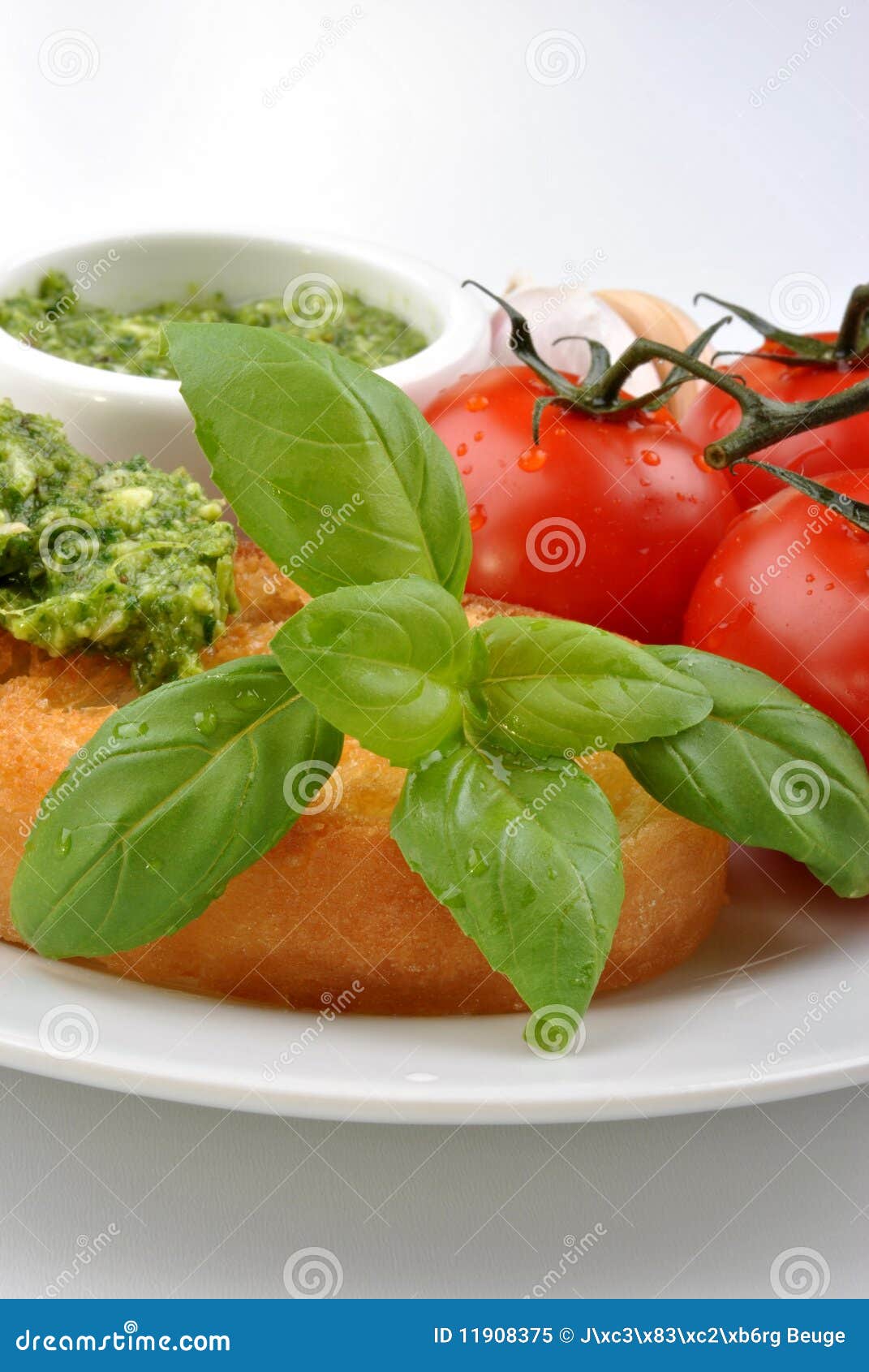 Baguette as a snack stock image. Image of baguette, pesto - 11908375