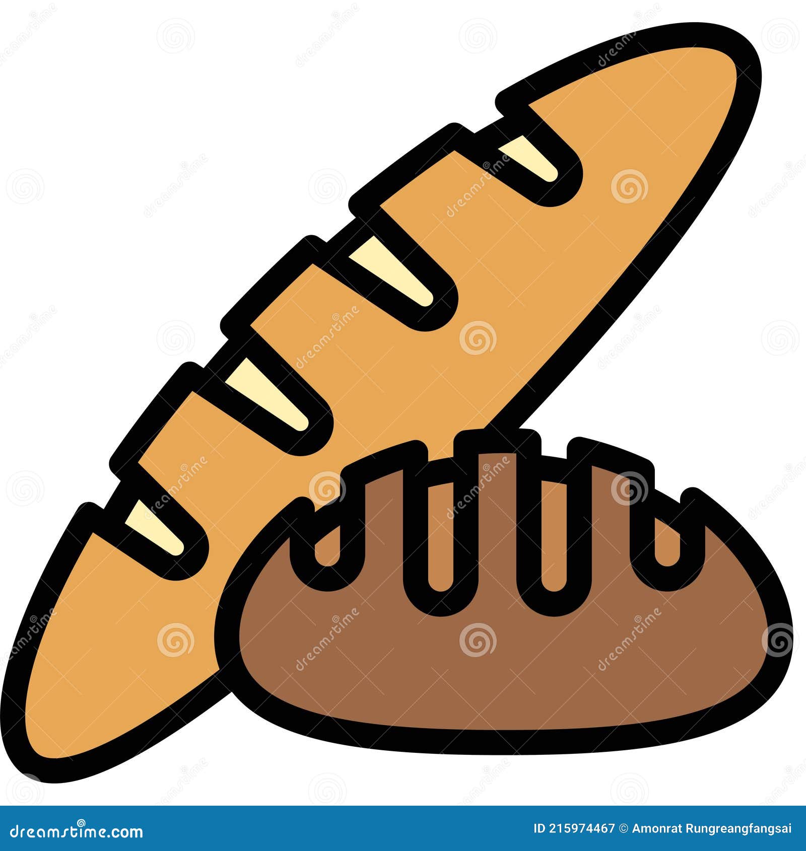 Baguette Icon, Bakery and Baking Related Vector Stock Vector ...