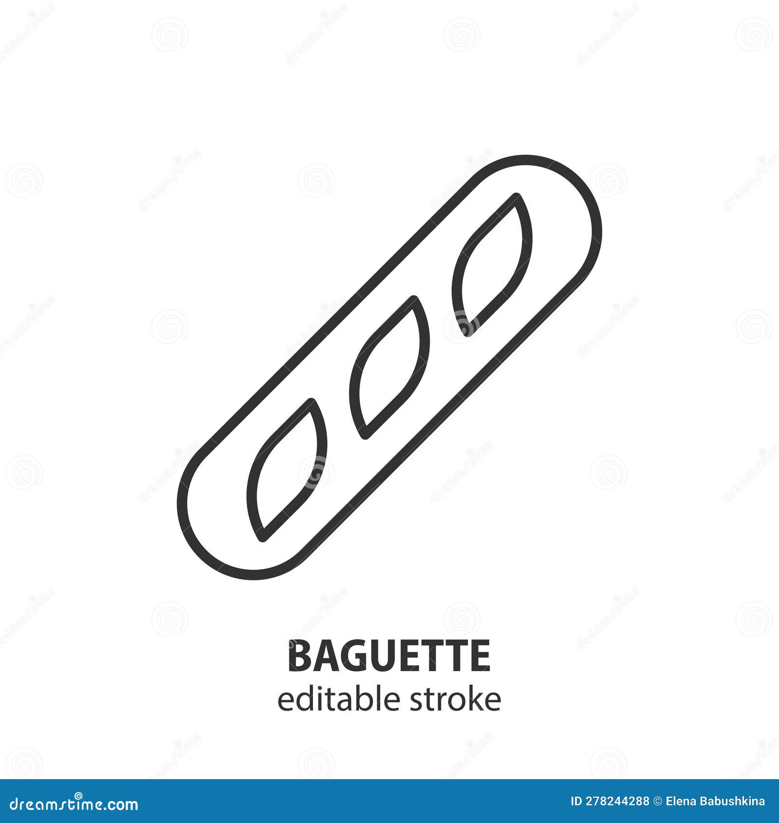 BAGUETTE Editable And Resizeable Vector Icon | CartoonDealer.com #289417112 BAGUETTE Editable And Resizeable Vector Icon | CartoonDealer.com #289417112