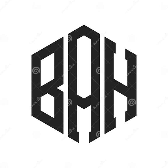 BAH Logo Design. Initial Letter BAH Monogram Logo Using Hexagon Shape ...