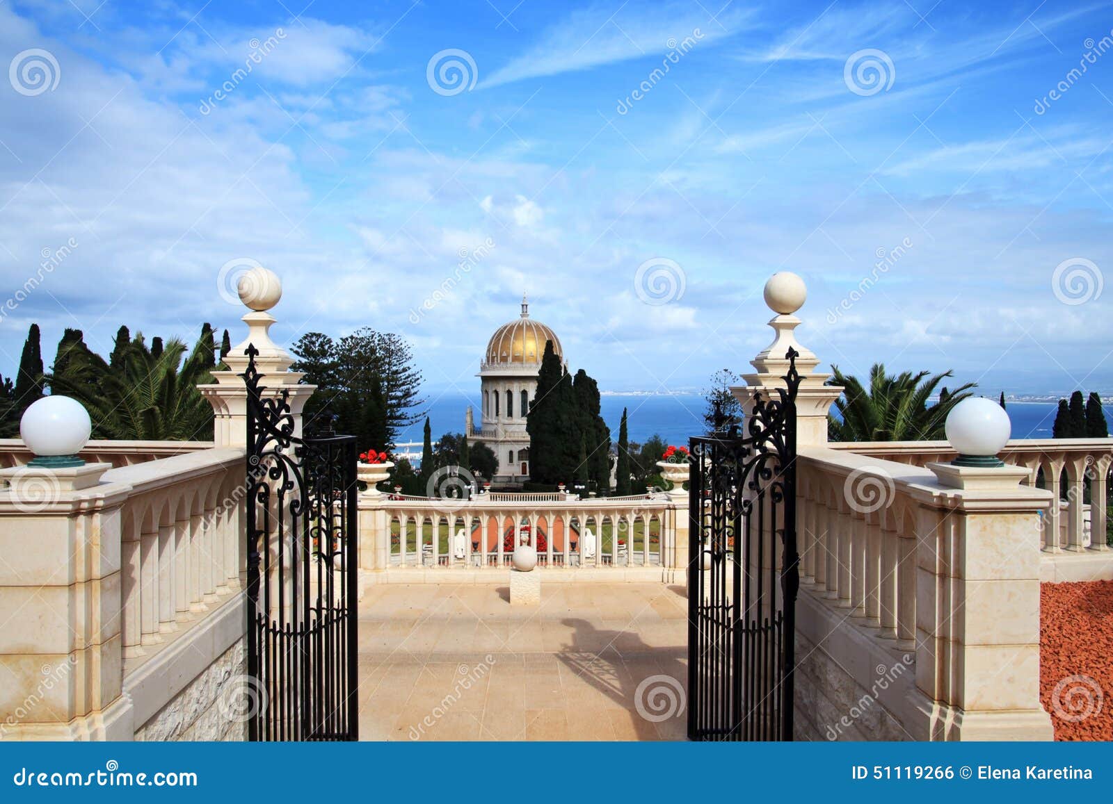 Baha i temple stock photo. Image of haifa, church, israel - 51119266