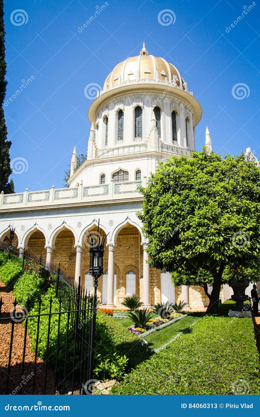 Baha`i Temple stock image. Image of centre, blossom, arch - 84060313