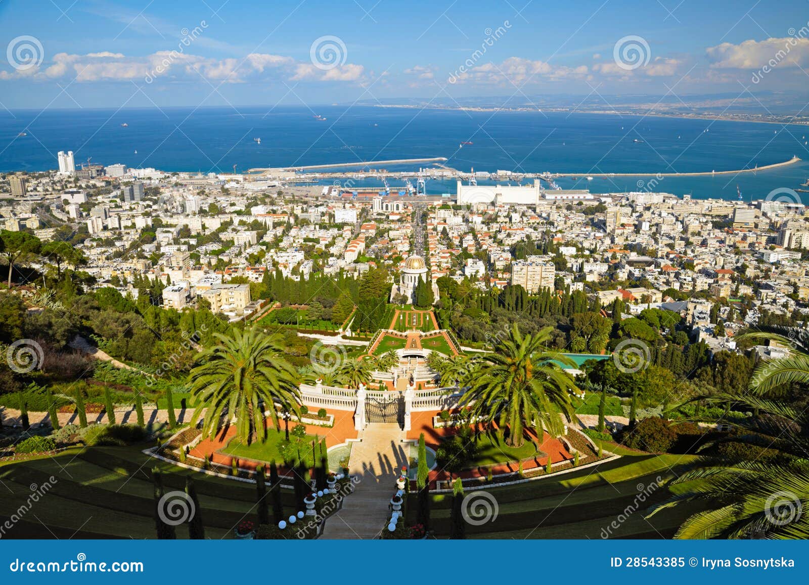 Bahai Gardens. Haifa, Israel Stock Image - Image of tourism, house ...