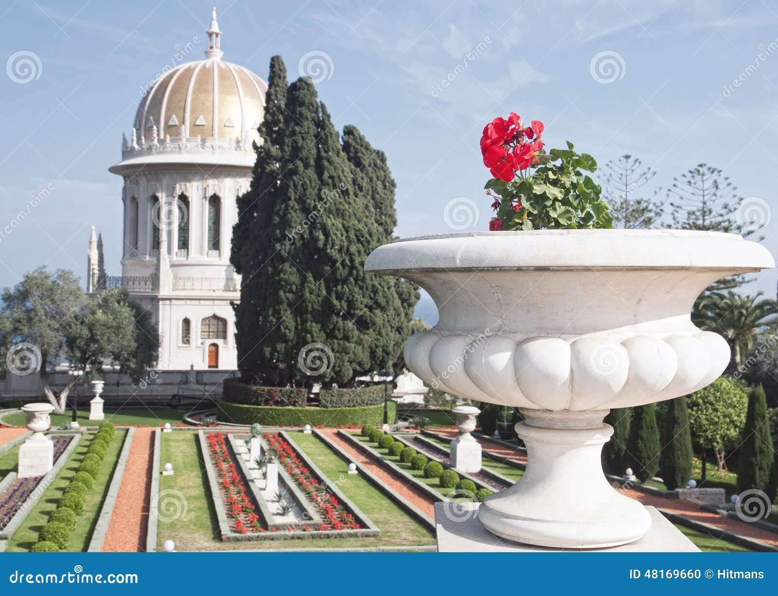 Bahai Temple at the City of Haifa, Israel Stock Photo - Image of east ...
