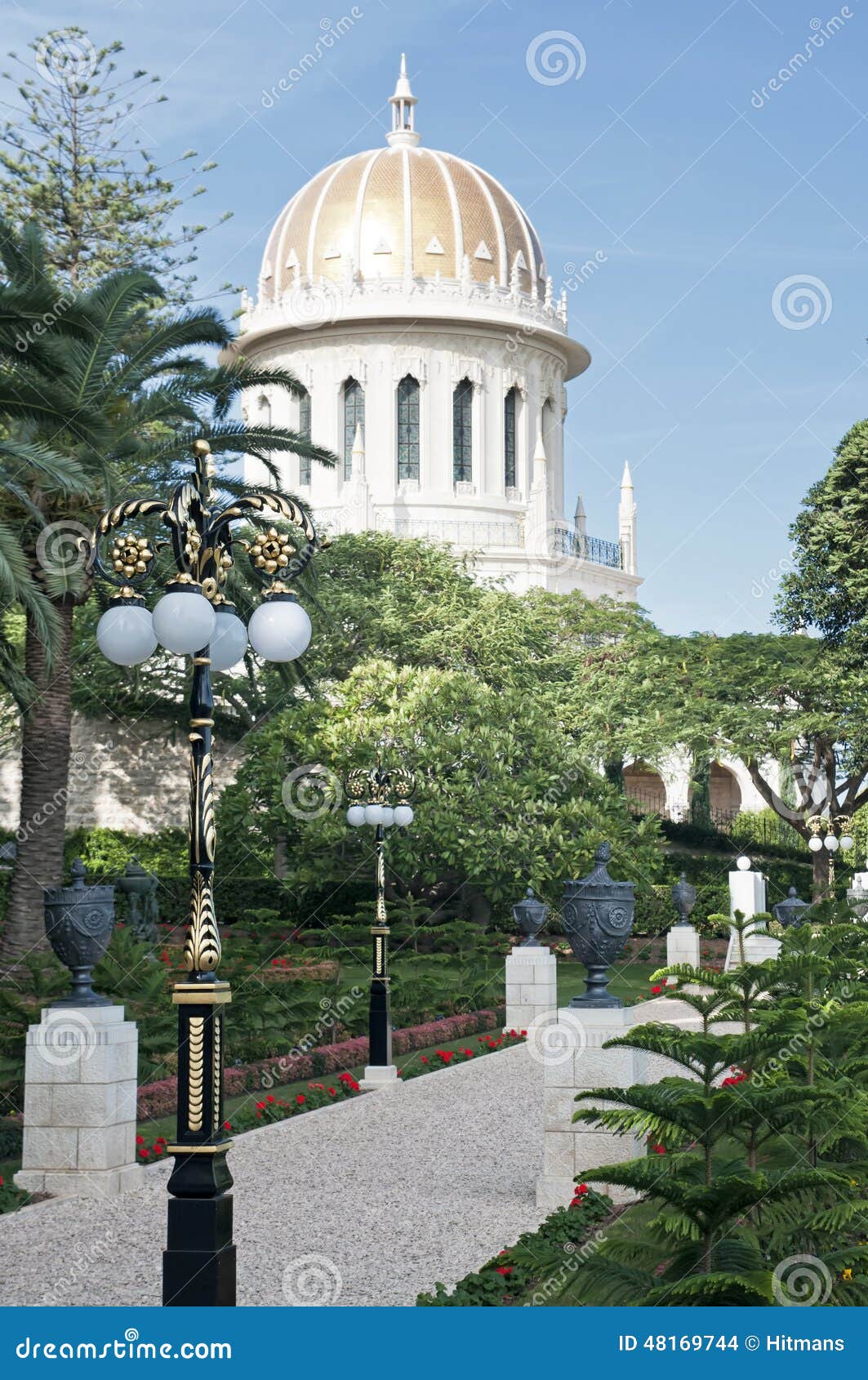 Bahai Temple at the City of Haifa, Israel Stock Photo - Image of beach ...