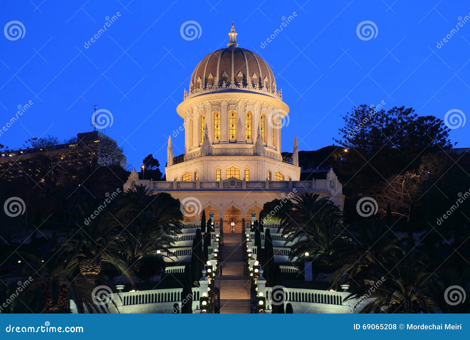 Bahai temple, Haifa stock photo. Image of bahai, street - 69065208