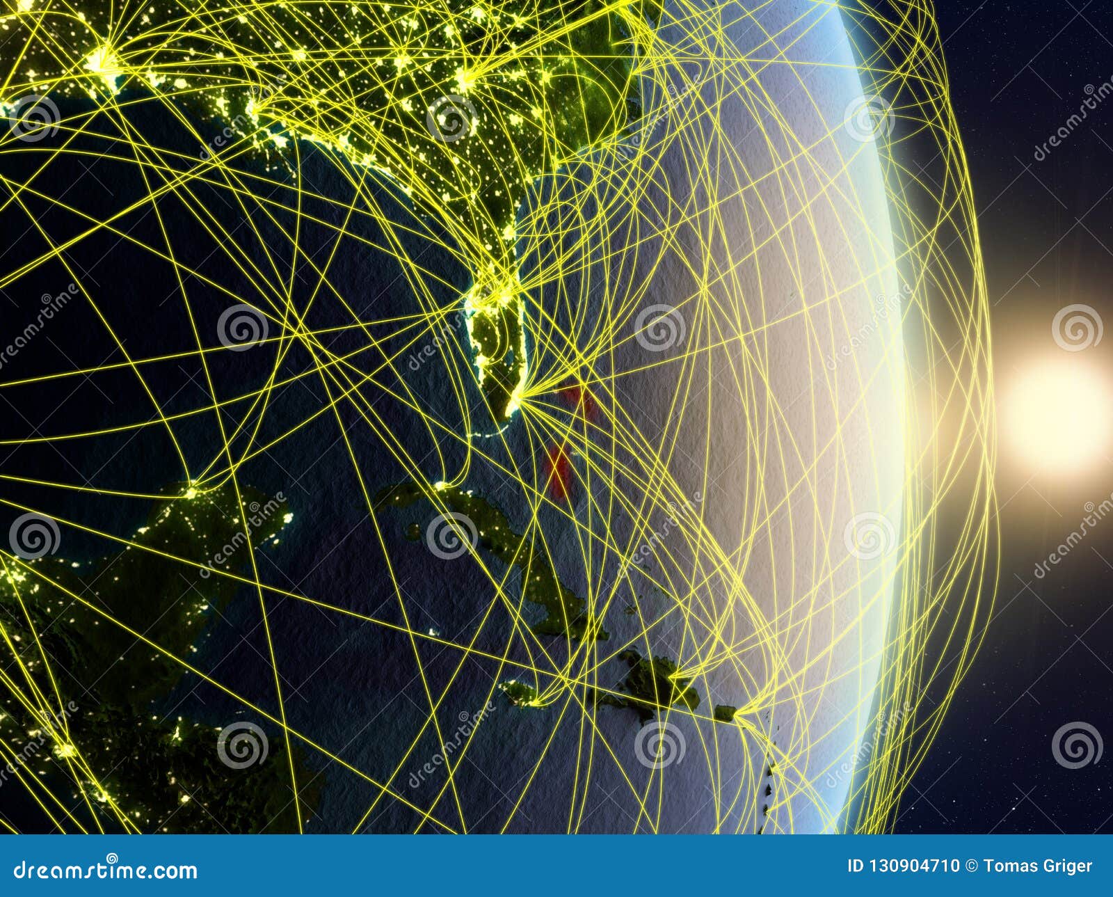 Bahamas Auf Vernetzter Planet Erde Stockfoto - Bild von planet ...