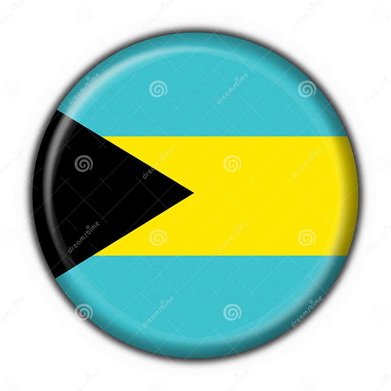Bahamas Button Flag Round Shape Stock Illustration - Illustration of ...