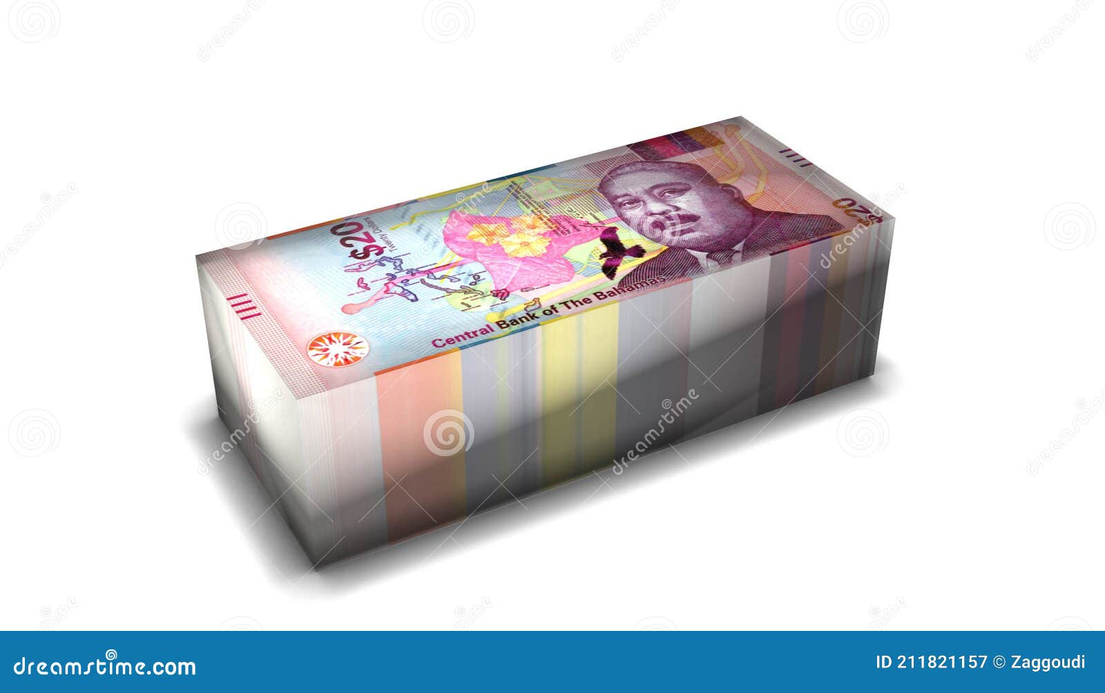 Bahamas One Penny Stamp In 1884, Vintage Illustration | CartoonDealer ...