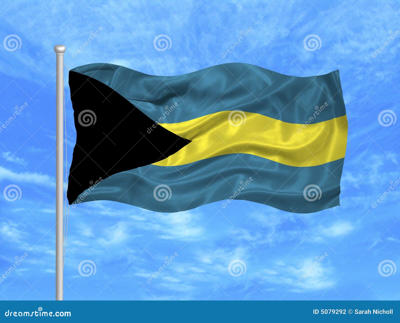 Bahamas Flag 1 stock illustration. Illustration of immigration - 5079292