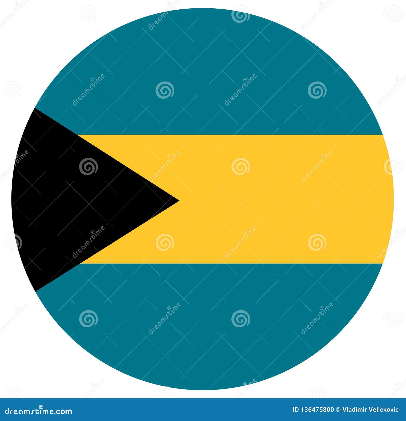 Bahamas Flag - Commonwealth of the Bahamas Stock Vector - Illustration ...