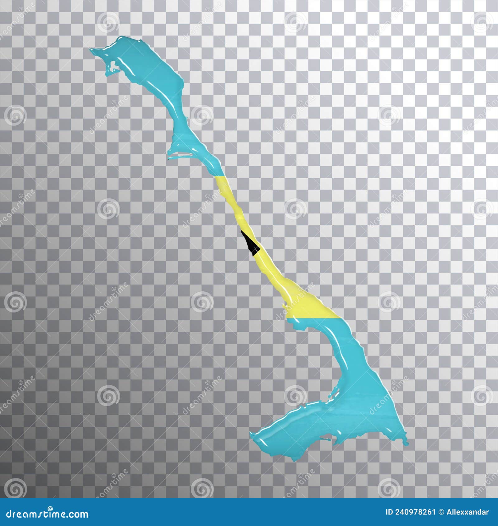 Bahamas Flag and Map, Transparent Background Stock Illustration ...
