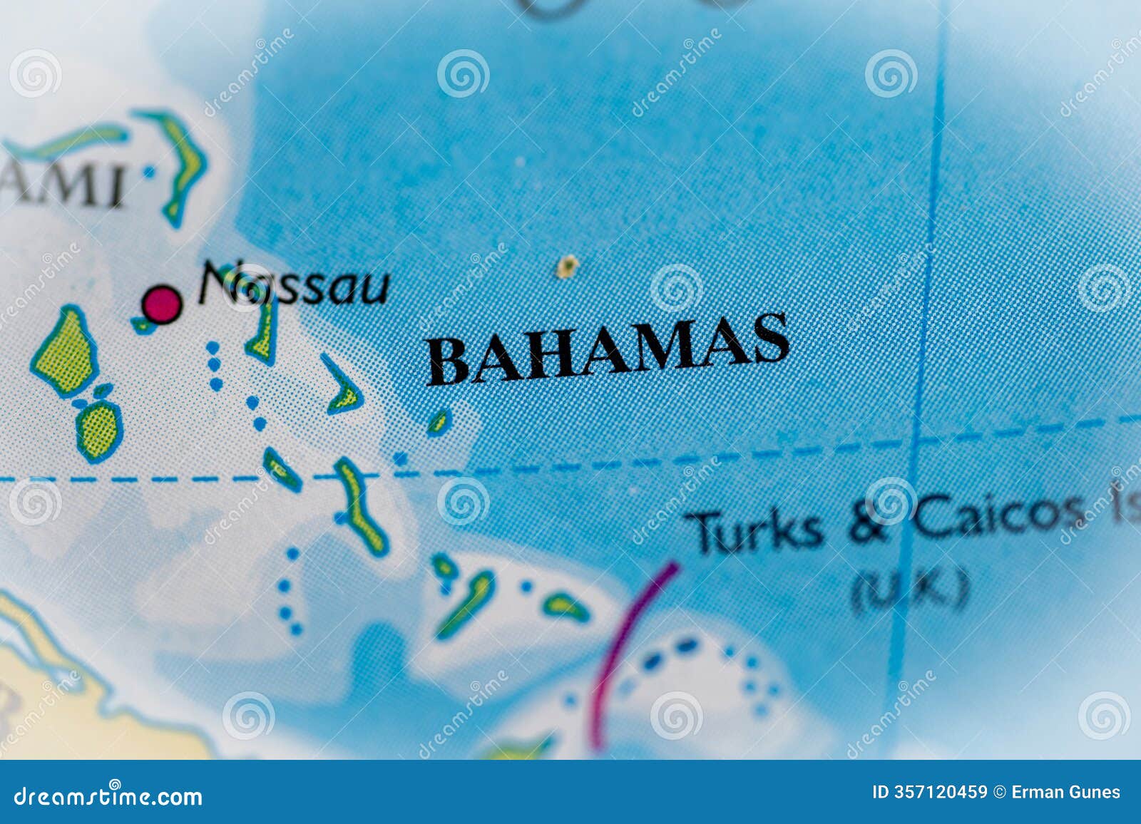 Geographic Map Of Bahamas Island Close Royalty-Free Stock Image ...