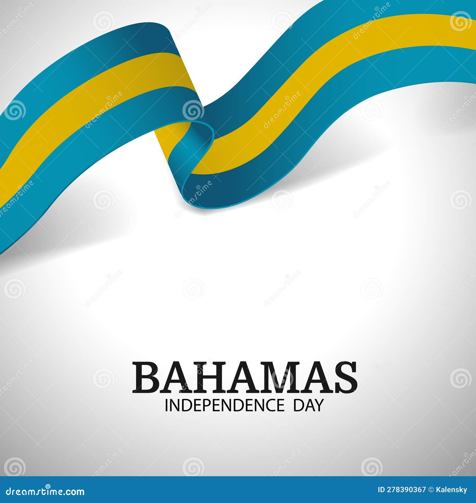 Bahamas Independence Day stock vector. Illustration of color - 278390367