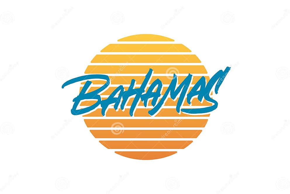 Bahamas lettering design stock vector. Illustration of calligraphy ...