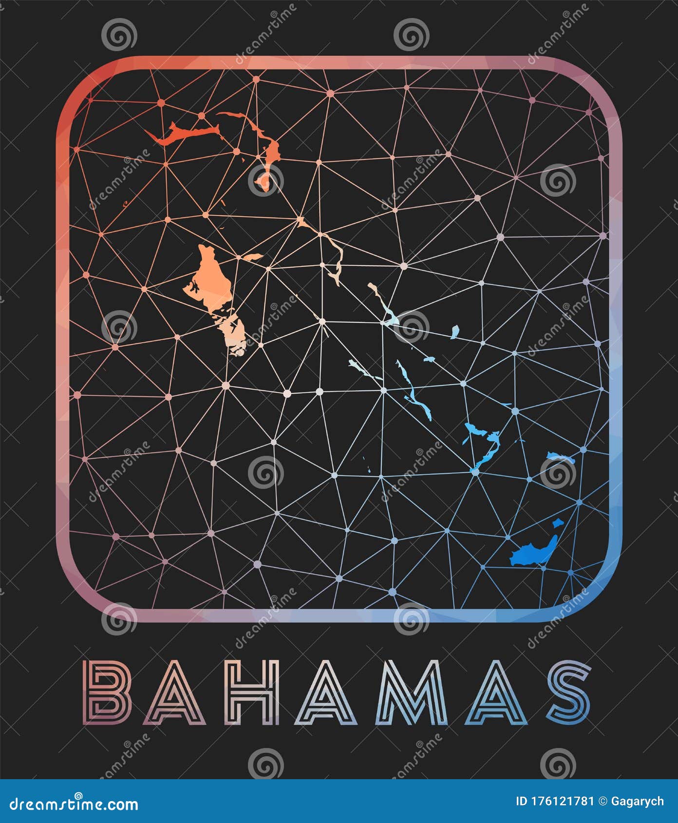 Bahamas map design. stock vector. Illustration of icon - 176121781