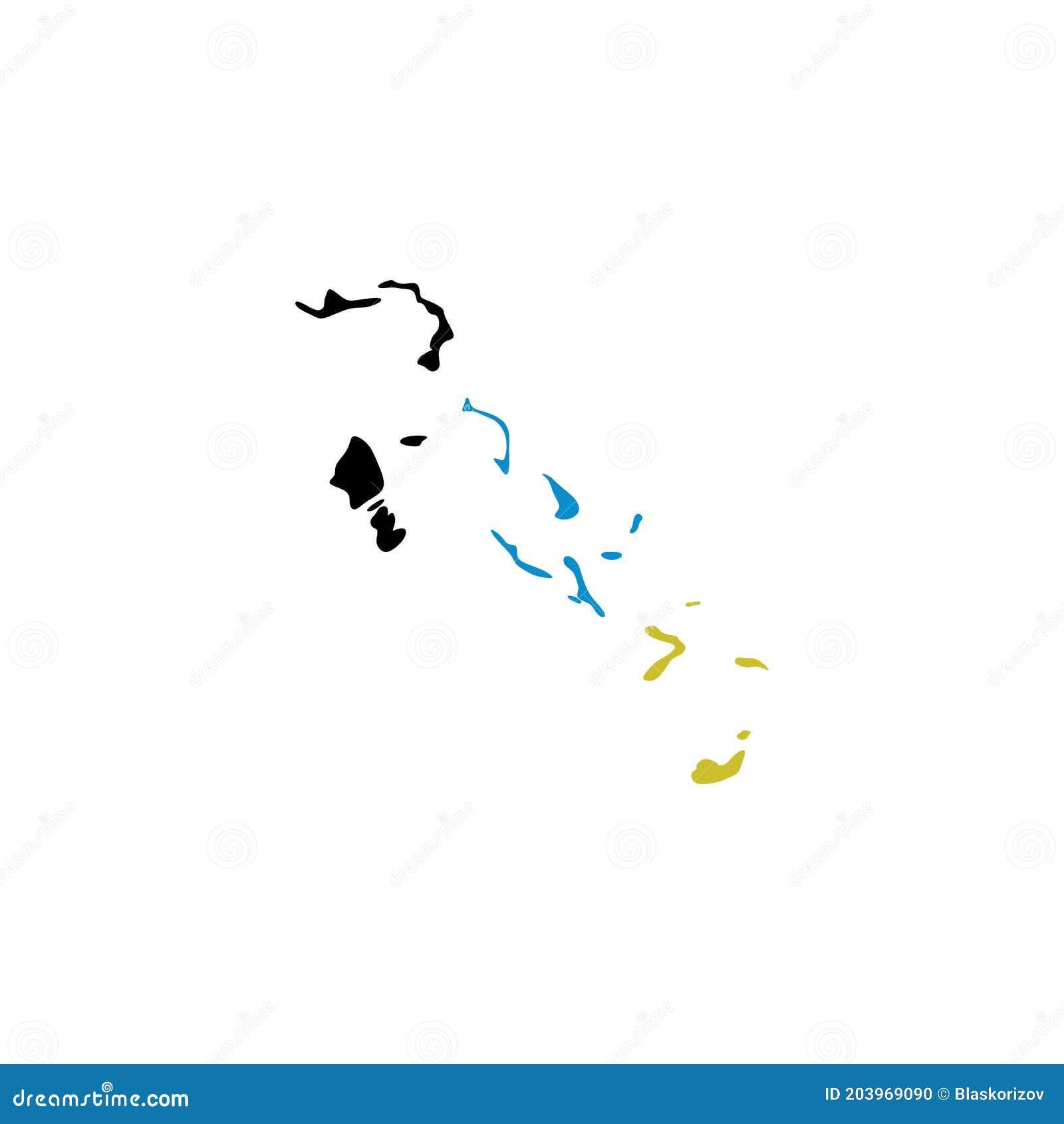 Bahamas Map Stylized Logo Icon Vector Stock Vector - Illustration of ...