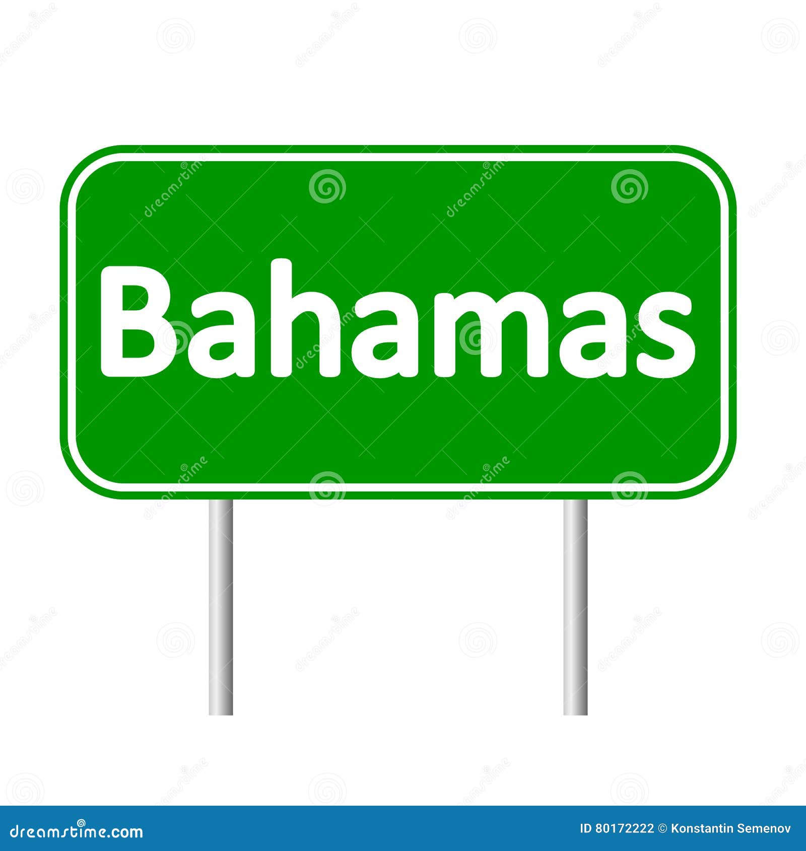 Bahamas road sign. stock illustration. Illustration of caribbean - 80172222