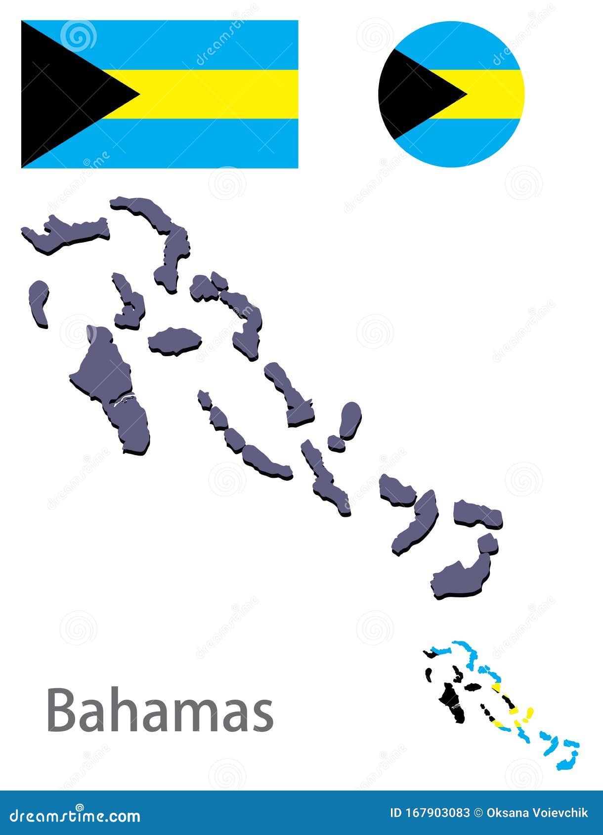 Bahamas Silhouette Vector Illustration Stock Vector Illustration Of
