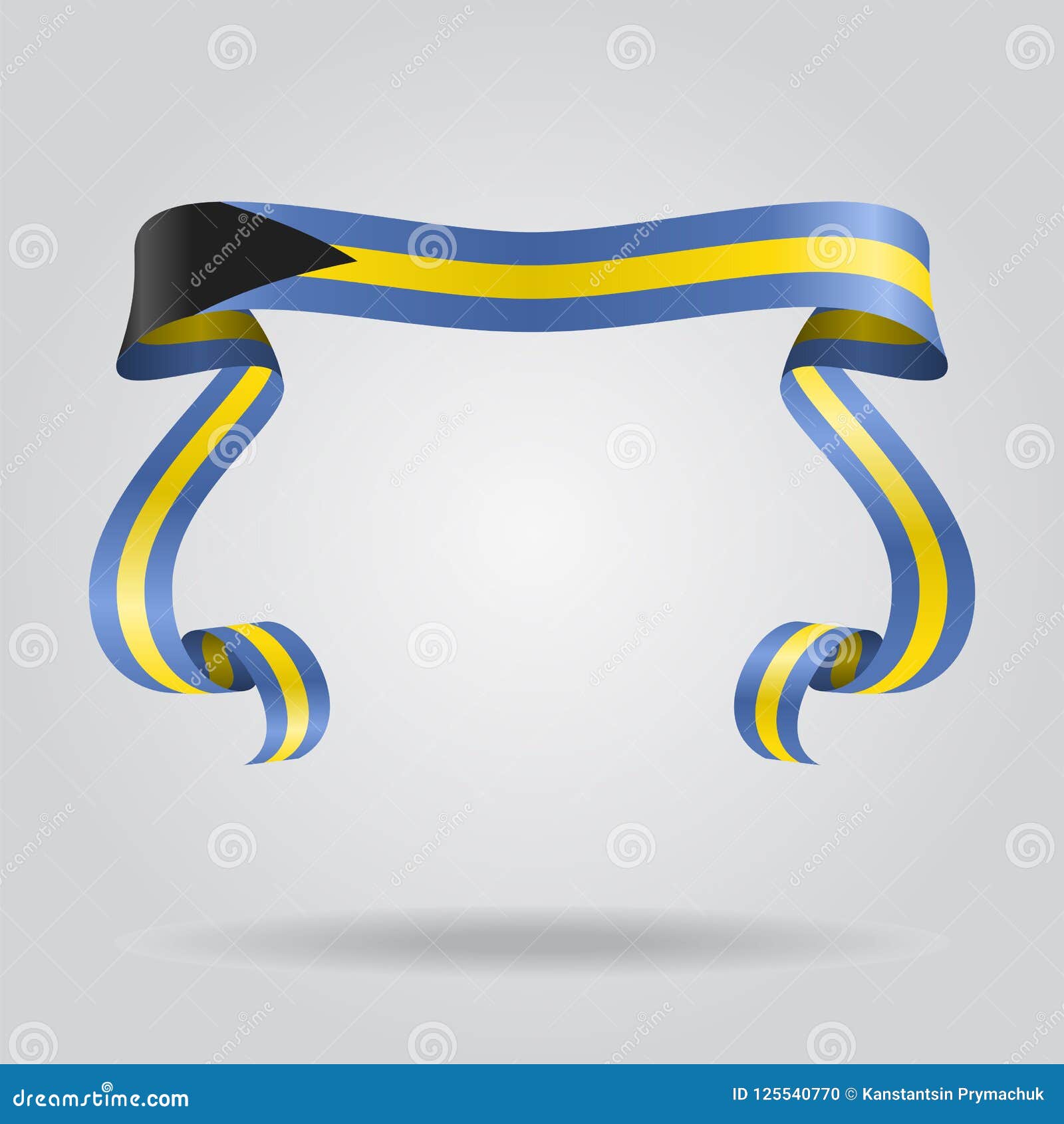 Bahamas Flag Wavy Ribbon Background. Vector Illustration. Stock Vector ...
